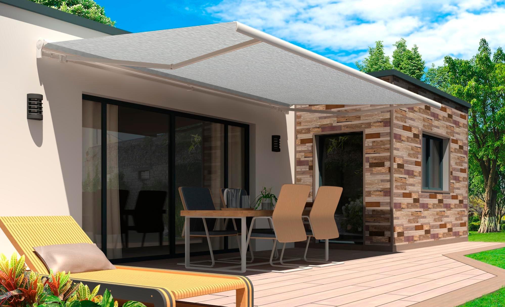 Toldo motorizado simples COIMBRA BRANCO 4X3.5M BRANCO | Leroy Merlin