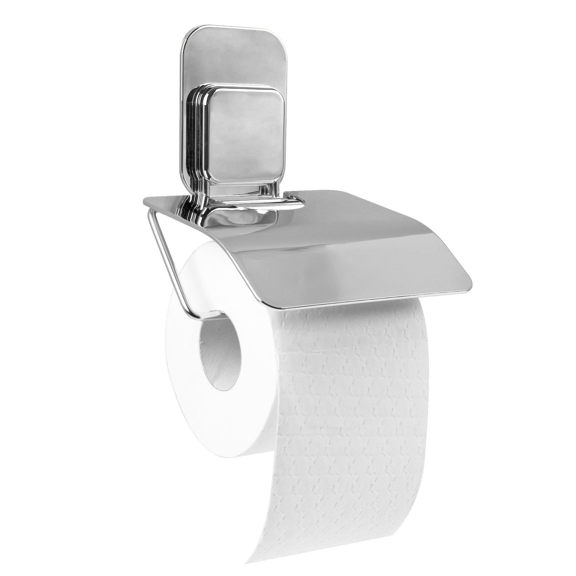 Porta-rolo 13.5X14 cm cromado adesivo Legend | Leroy Merlin