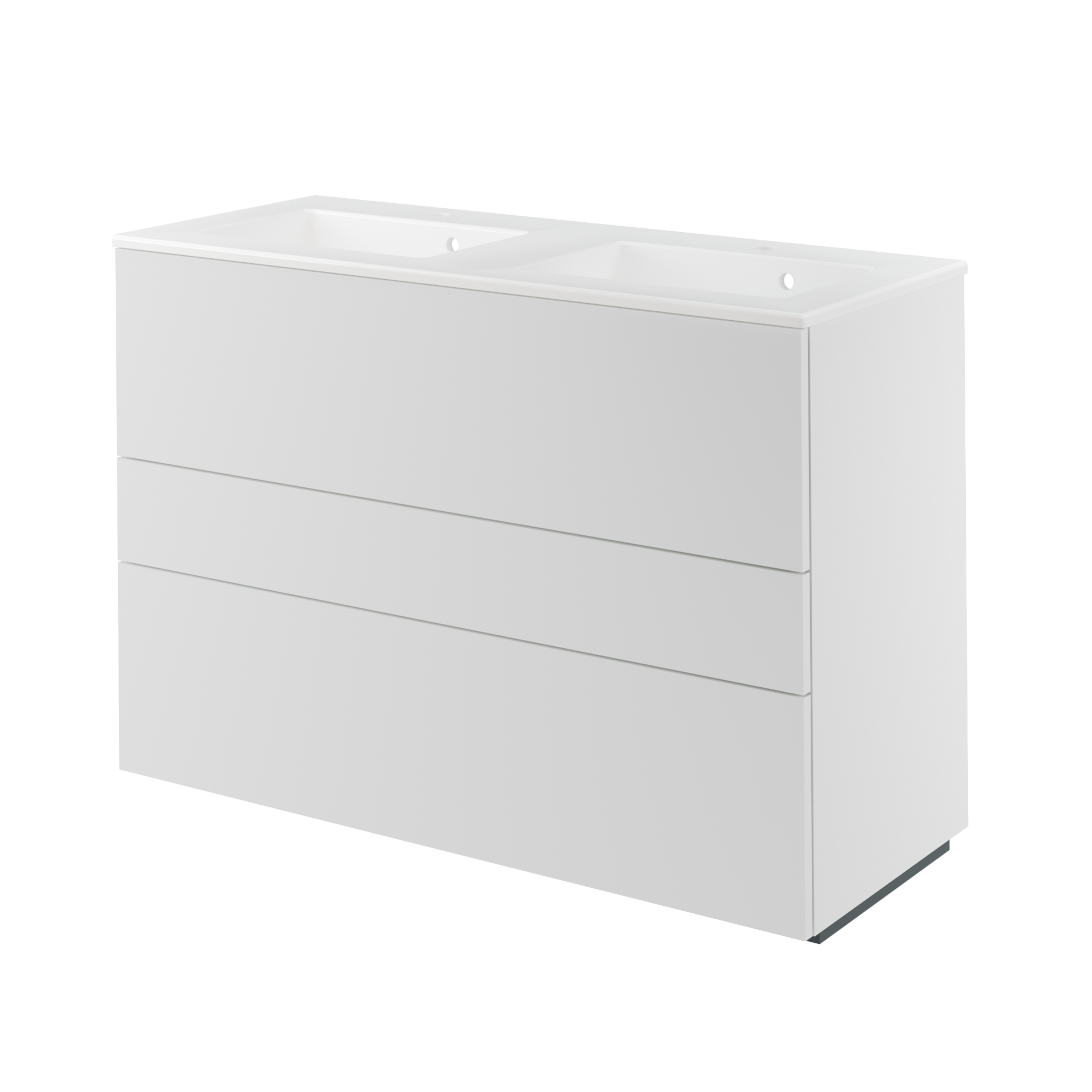 Móvel de casa de banho 120x48x84 cm branco mate Sensea Neo | Leroy Merlin