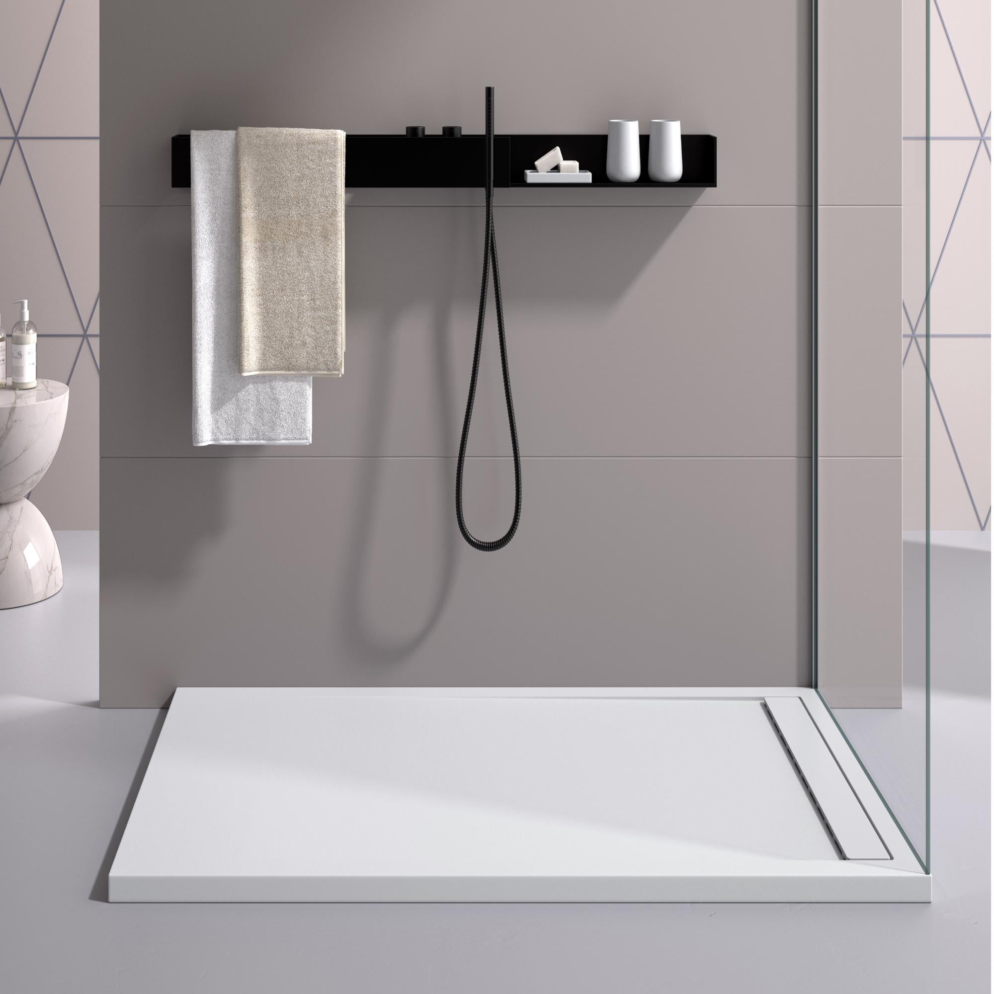 Base de duche LEVEL UP COM VÁLVULA 70X210 BRANCA | Leroy Merlin