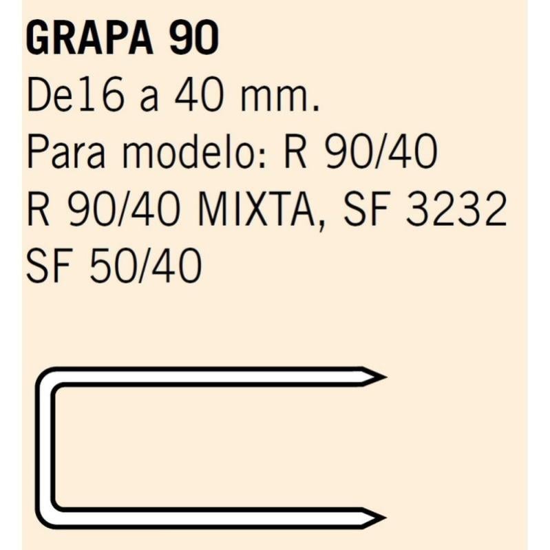 KIVEC MCGR90-25P - Grapa 90 Largo 25 mm | Leroy Merlin