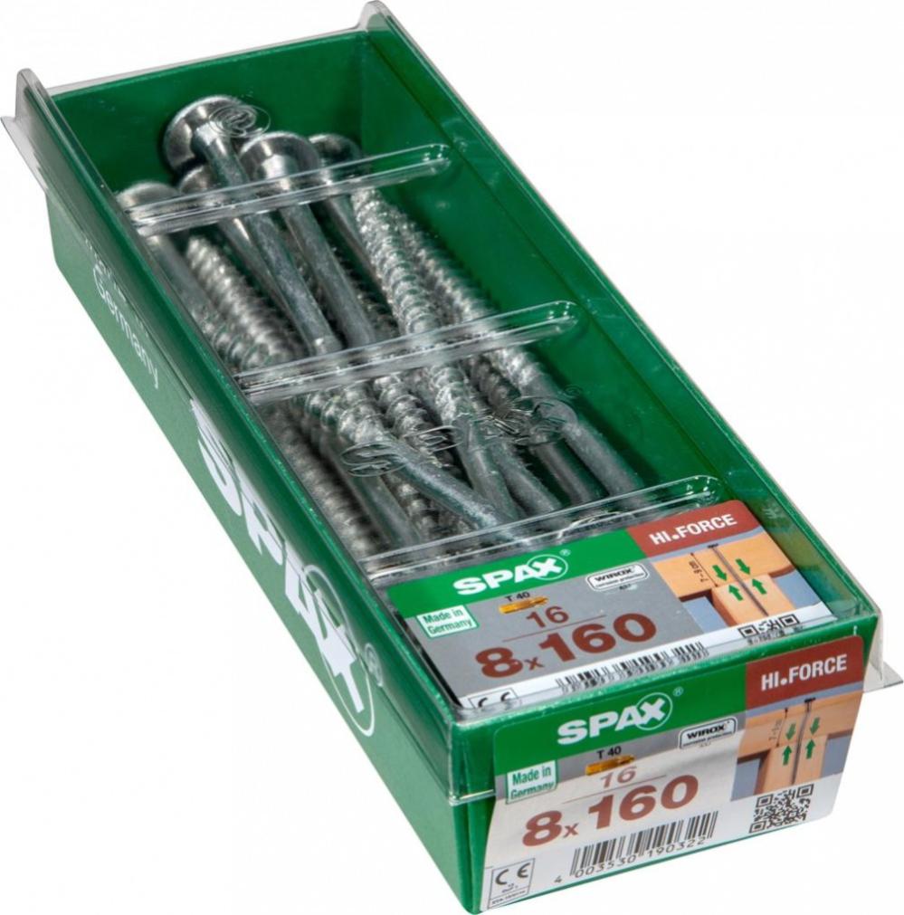 Set di 16 viti in acciaio torx SPAX, Diam.8 mm x L.160 mm | Leroy Merlin
