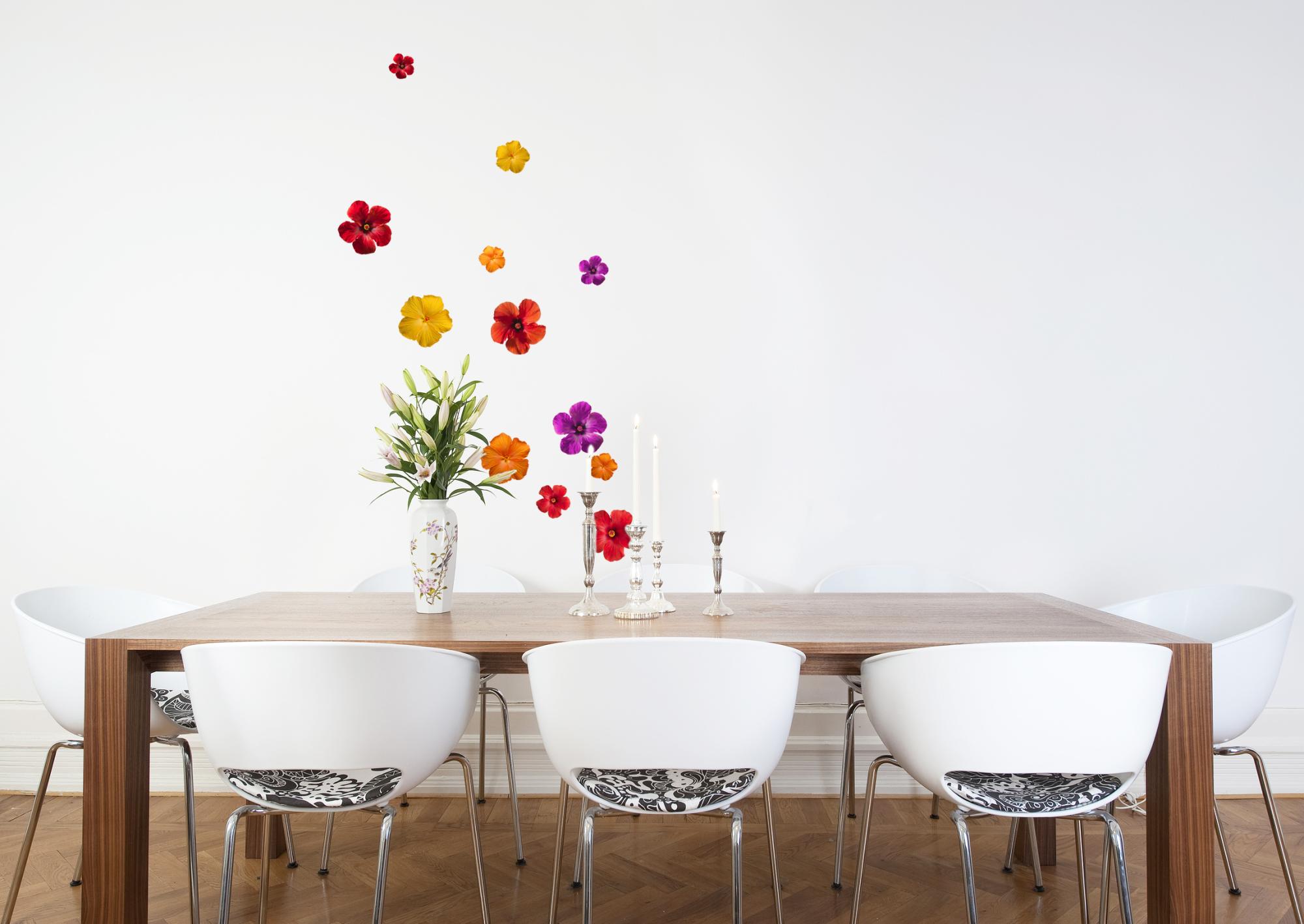 Sticker adesivi murali, magnifici fiori di bali, natura esotica, x2, 21 ...