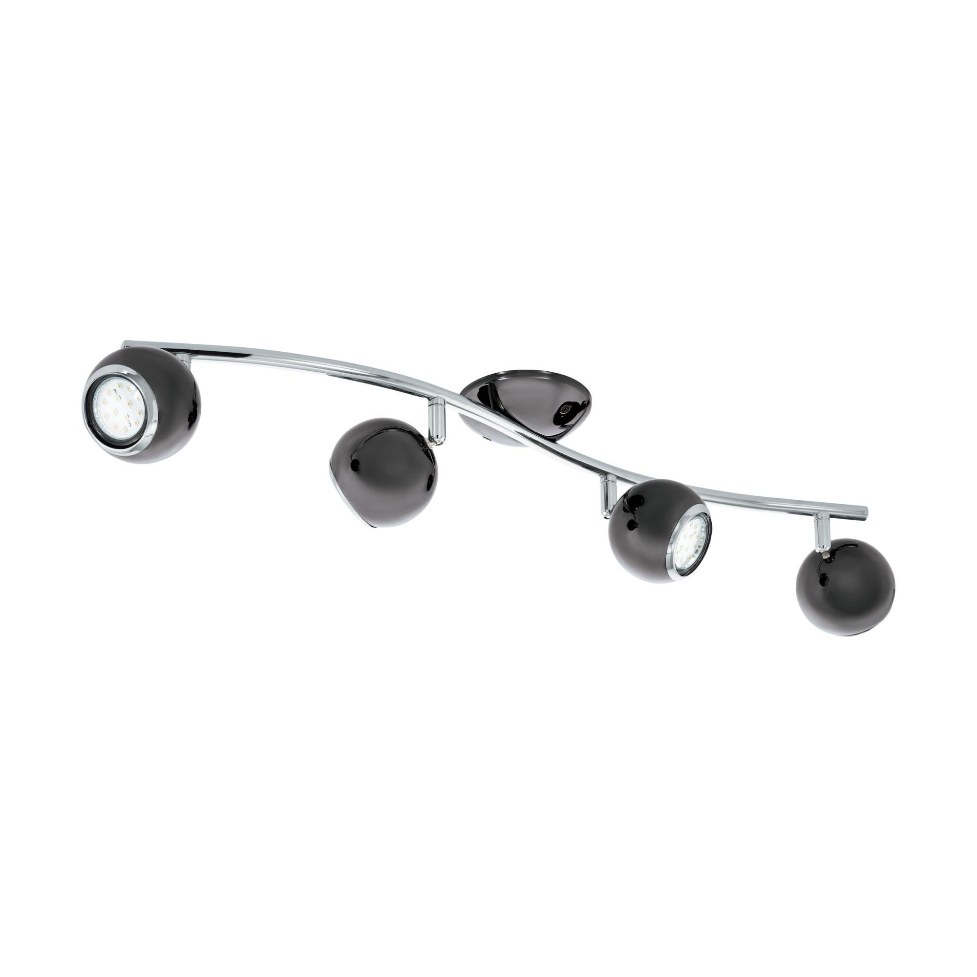 Spot EGLO Spot BIMEDA GU10 4X2,8W en acier nickel brillant et chrome ...