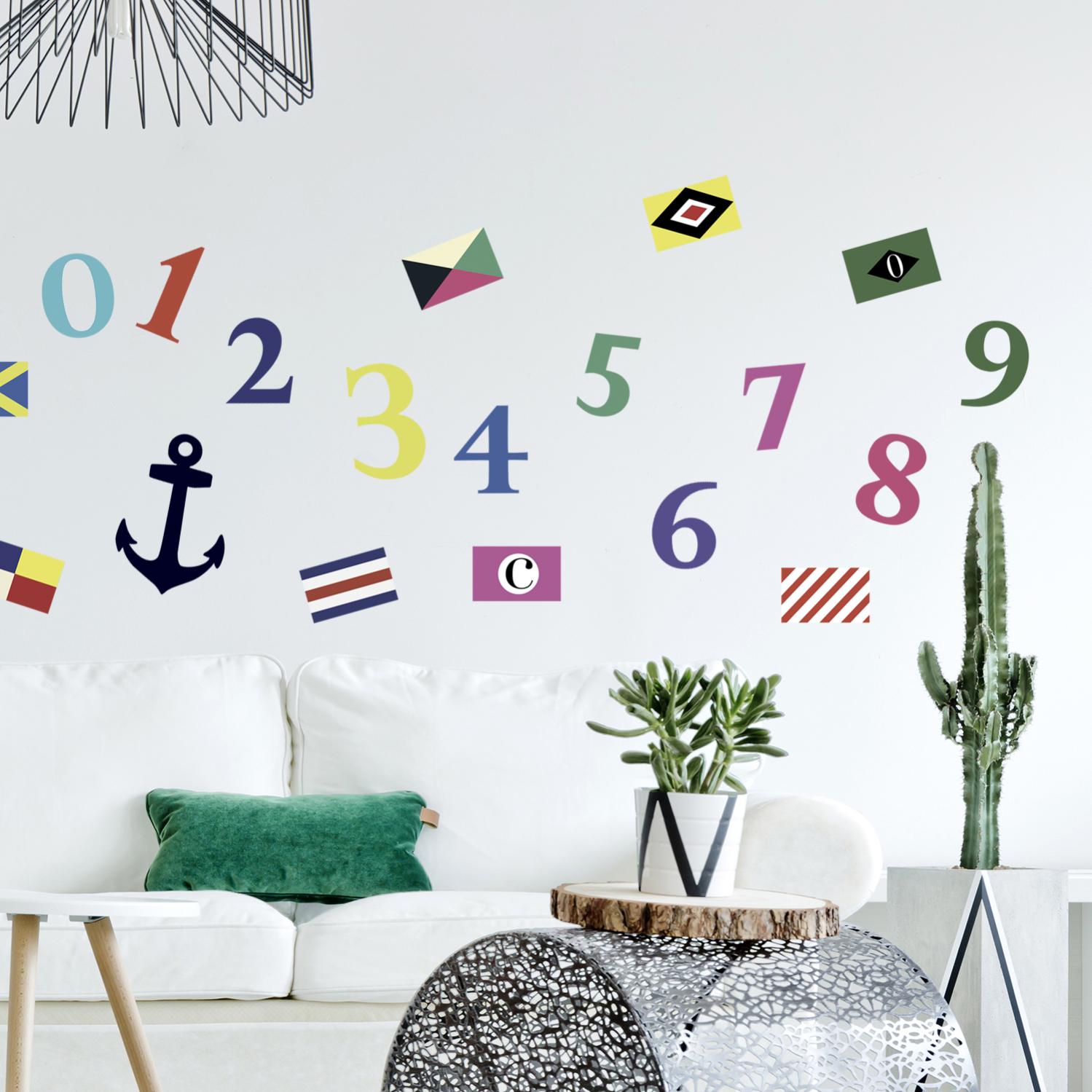 Stickers y vinilos decorativos, números para enseñar a tu hijo, 24 cm x ...