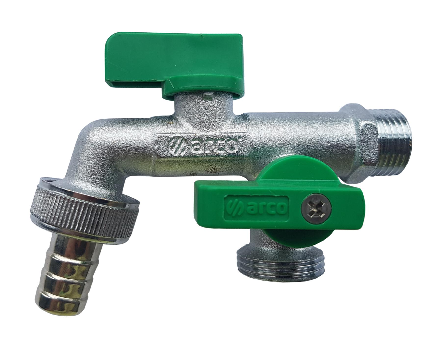 Rubinetto esterno all'aperto BSP 1/2" x 3/4" x 3/4" | Leroy Merlin