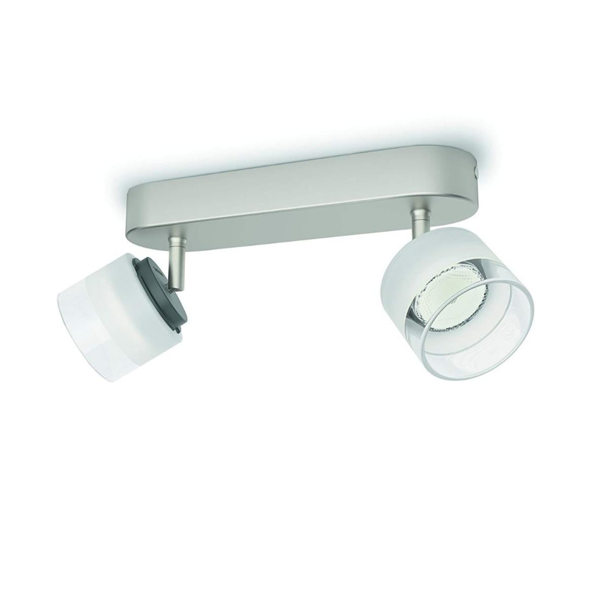 PHILIPS - FREMONT BARRA 2 FARETTI ACCIAIO SPAZZOLATO LED 2 X 4W | Leroy ...