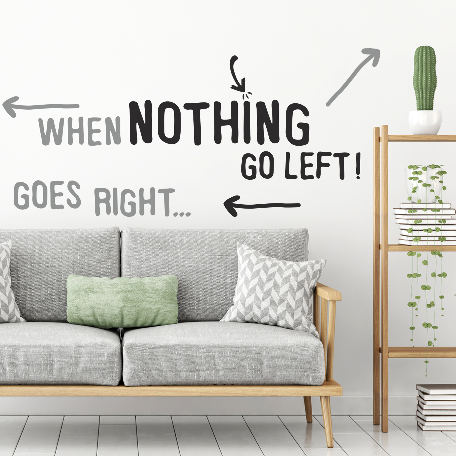 Sticker adesivi murali, gioco di parole divertente in inglese per ...