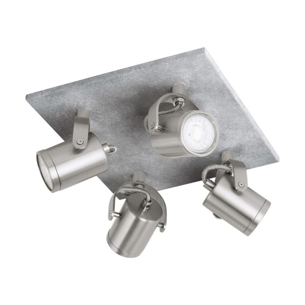 Bande de projecteur EGLO Praceta Gris 4 Ampoules GU10 | Leroy Merlin