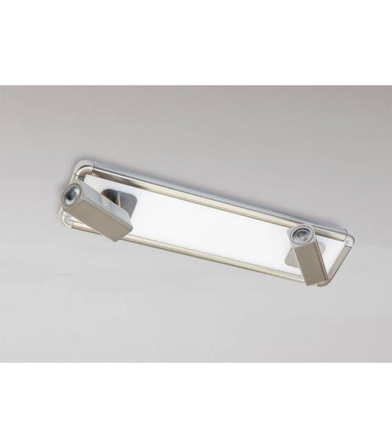 Plafonnier/Applique Ibiza 2 Head avec Backlit Ampoules 20W LED nickel ...