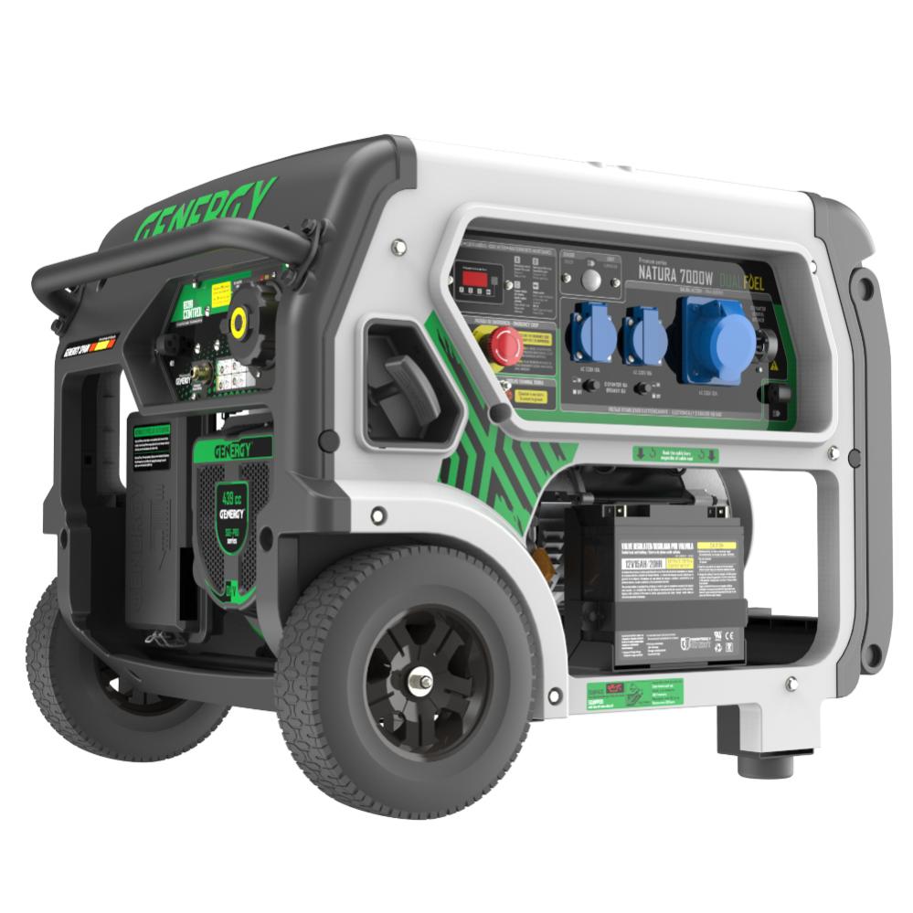 NATURA Dual Generator 7KW - 230V gas/benzina avviamento elettrico ...