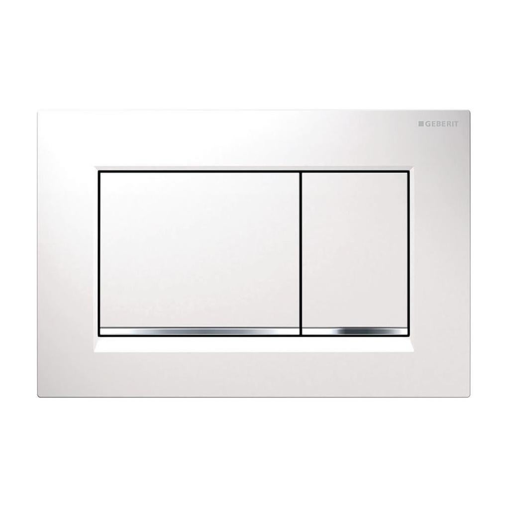 Geberit Placca Sigma 30 dual flush, bianco/cromo lucido/bianco (115.883 ...