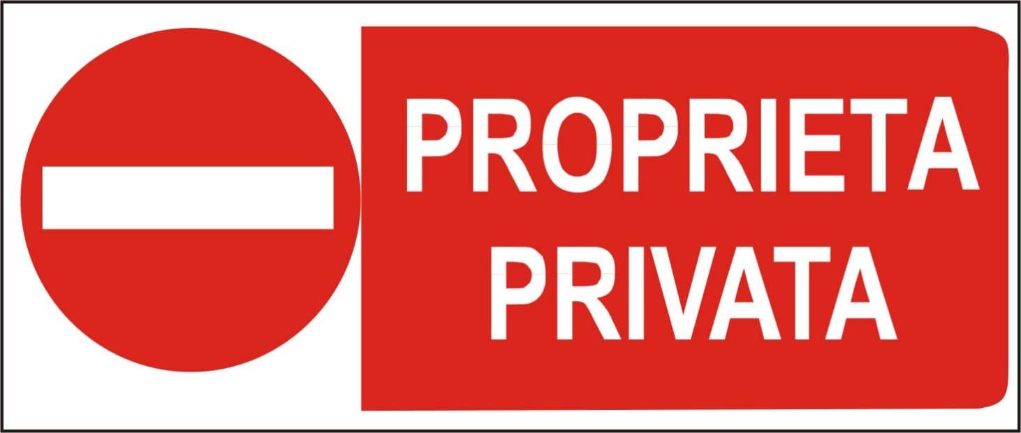 CARTELLO POLIPROPILENE CM.31X14 PROPRIETA'PRIVATA | Leroy Merlin