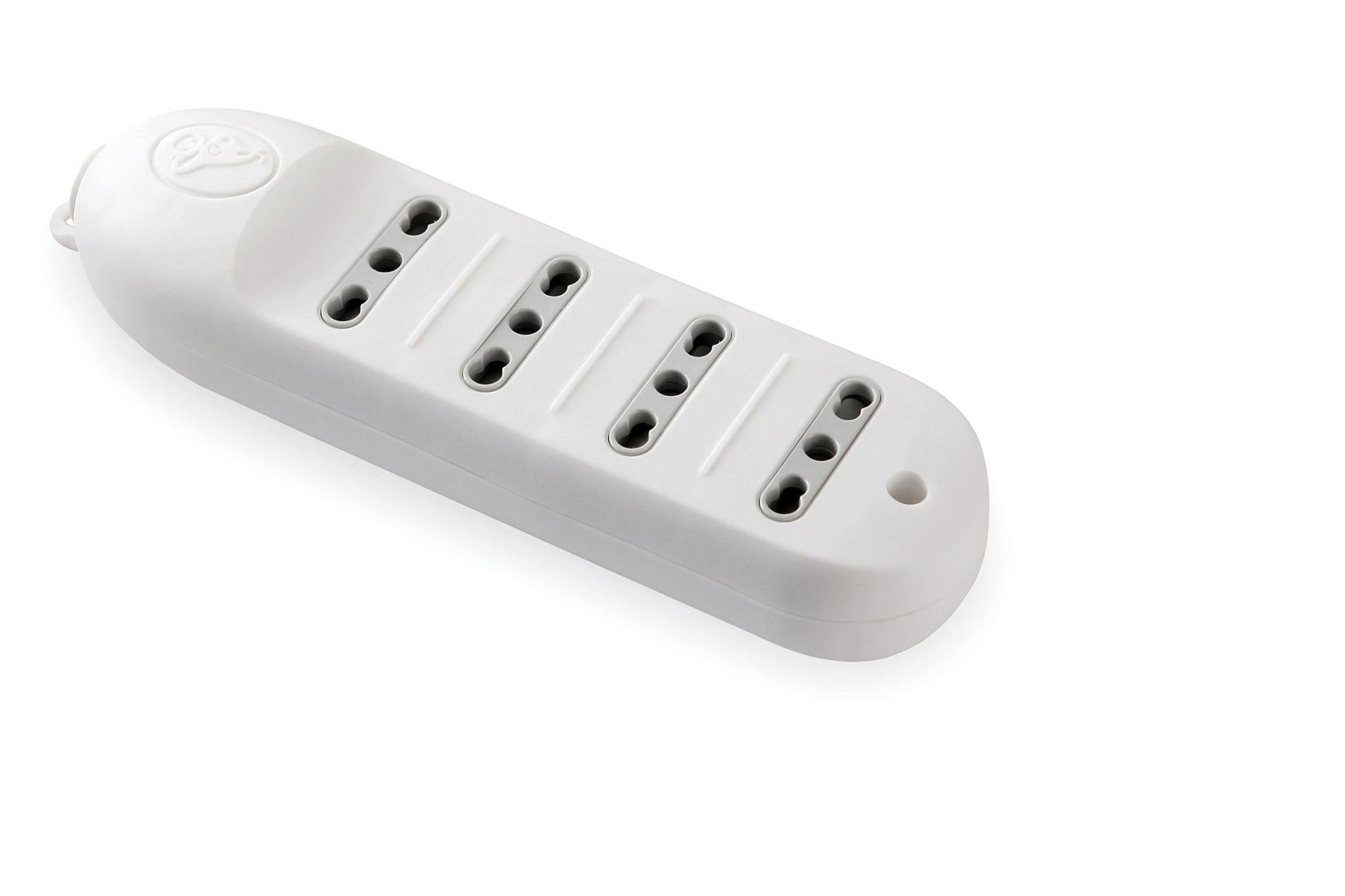 Electraline 82013 Multipresa Senza Cavo, 4 Prese Bivalenti, Bianco ...