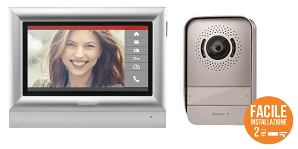 Kit videocitofono Bticino 317113 bifamiliare 7"A colori 2 fili touch ...
