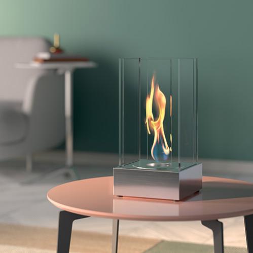 CHIMENEA BIO RUBY MODELO AOSTA ACERO Sistema TecnoAir | Leroy Merlin