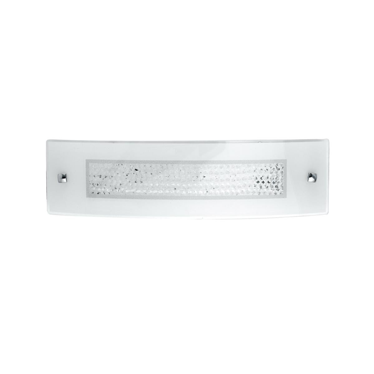 Applique LED TRILOGY in vetro bianco con cristalli 14W 4000K (luce ...