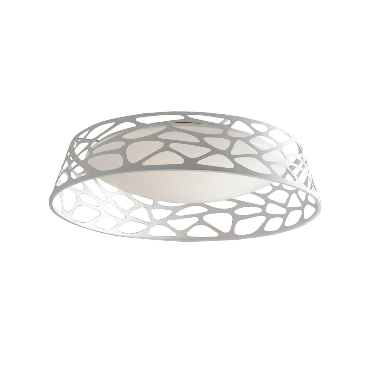 Plafoniera LED MAUI bianca in metallo con diffusore in acrilico 48 W ...