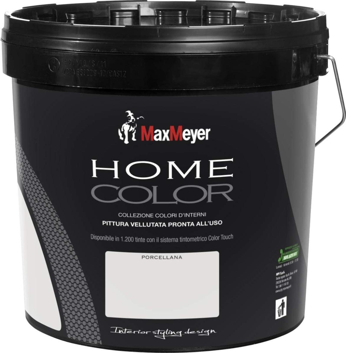 MAX MEYER - PITTURA LAVABILE COLORATA HOMECOLOR 10 Lt PORCELLANA ...