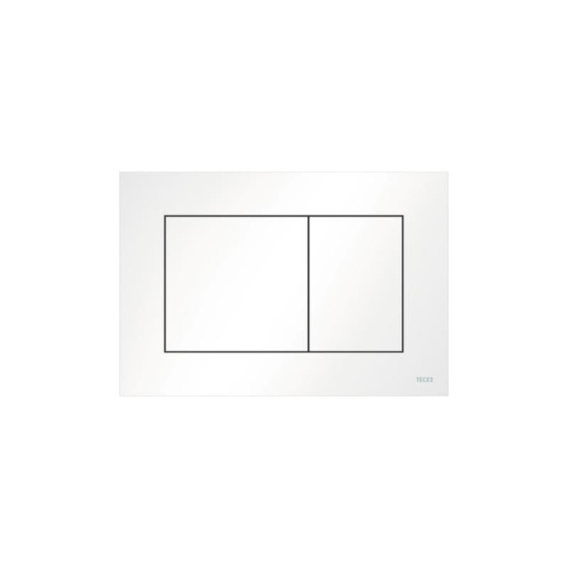 Tece TECEnow Placca doppio pulsante, Bianco lucido (9240400) | Leroy Merlin
