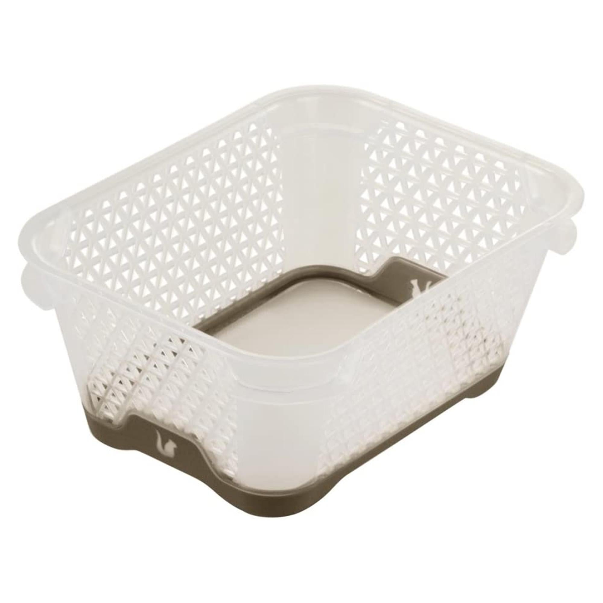 Mini-panier, antidérapant, DIN A7, 16 x 12 x 7 cm, Jonas, Transparent/Marron, Transparent/Marron ...