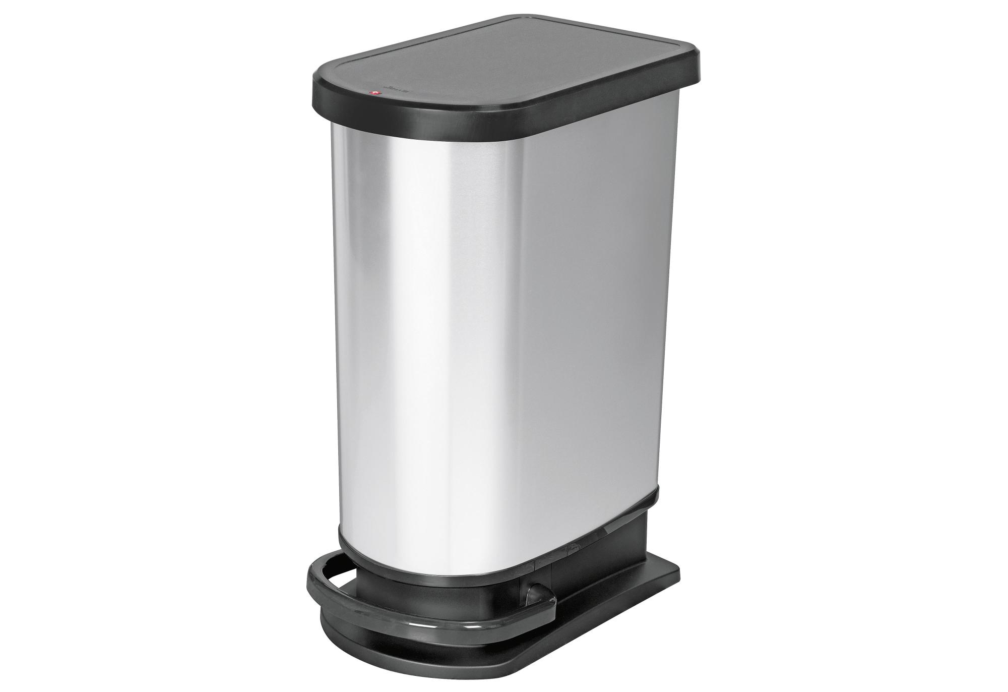 Rotho Treteimer Paso Mono 50l Silber Leroy Merlin