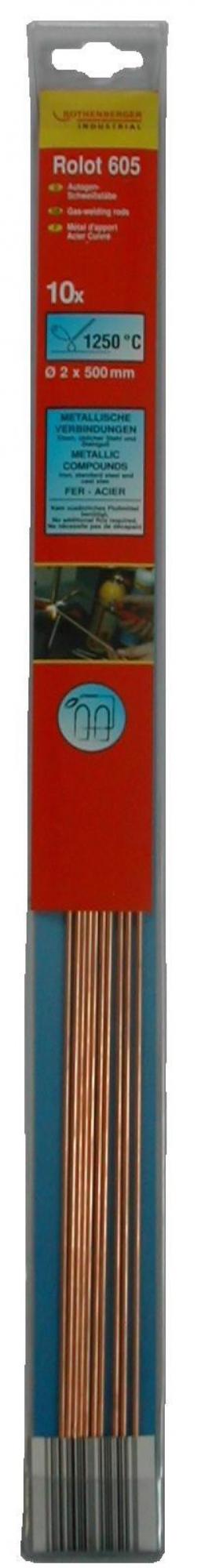Set di 10 brasatura acciaio/rame d2 500 mm Rolot 605 ROTHENBERGER ...