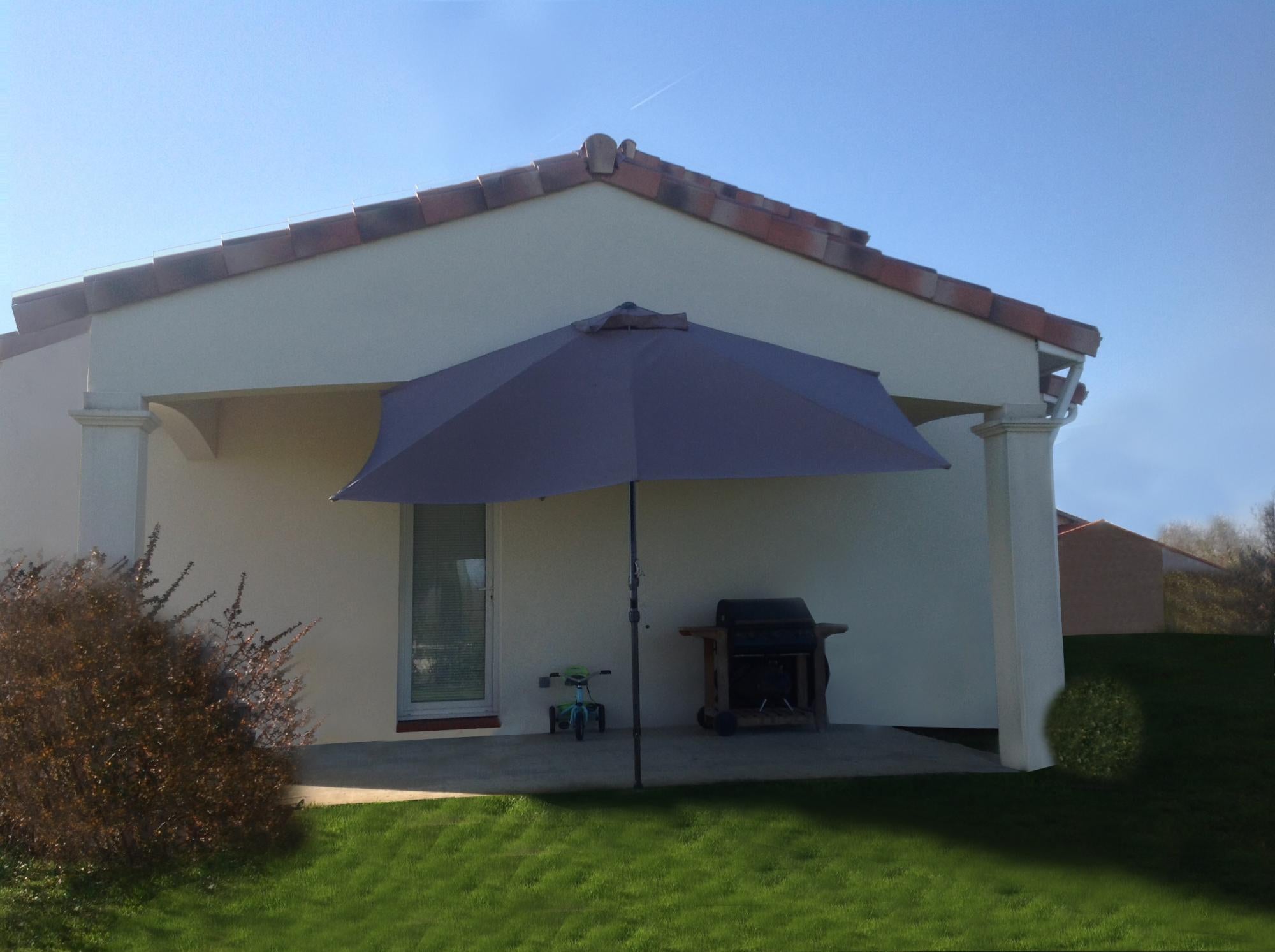 PARASOL DE BALCON LEO GRIS | Leroy Merlin