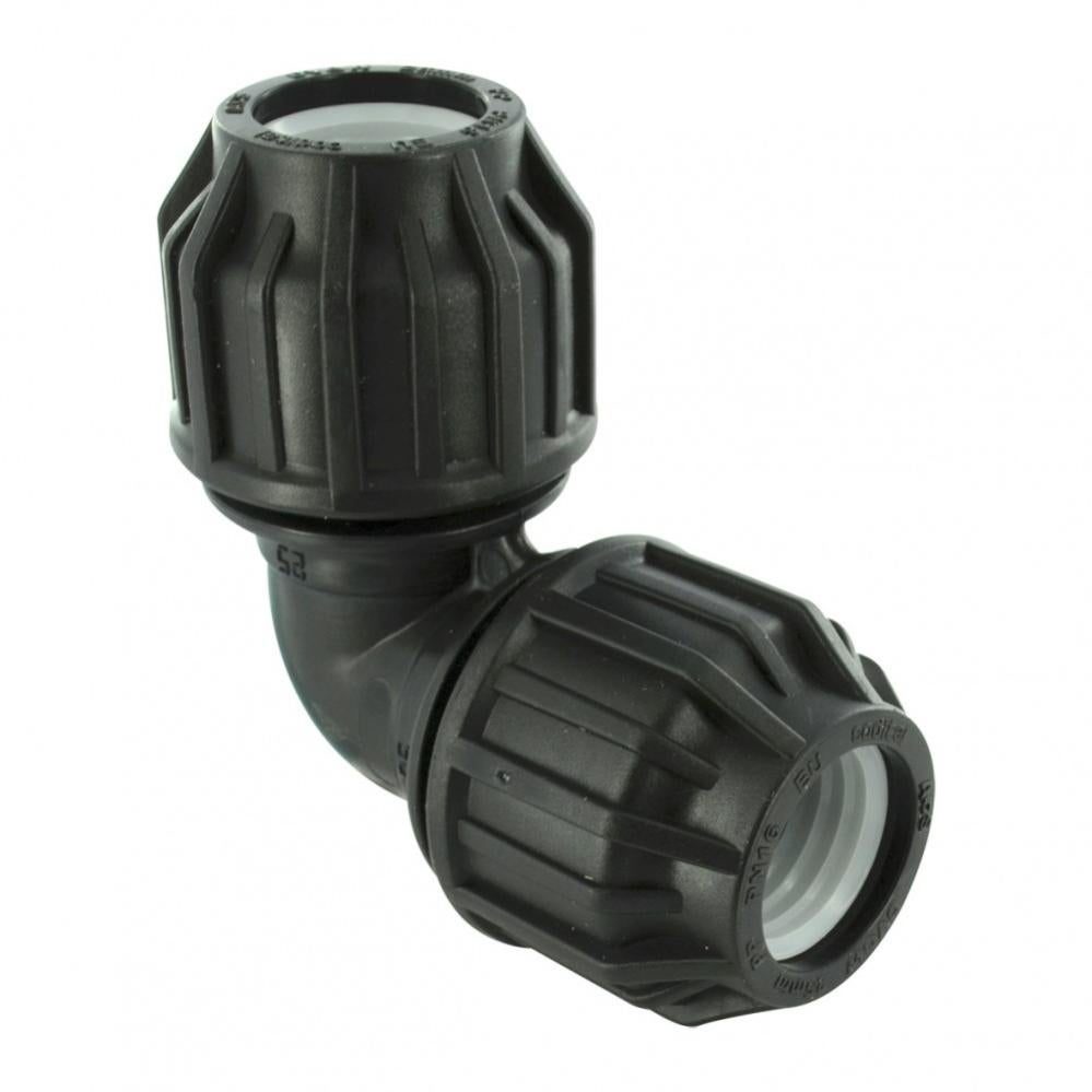 Racor de compresión de plástico 90° F 26 x 34 para tubo de polietileno ...