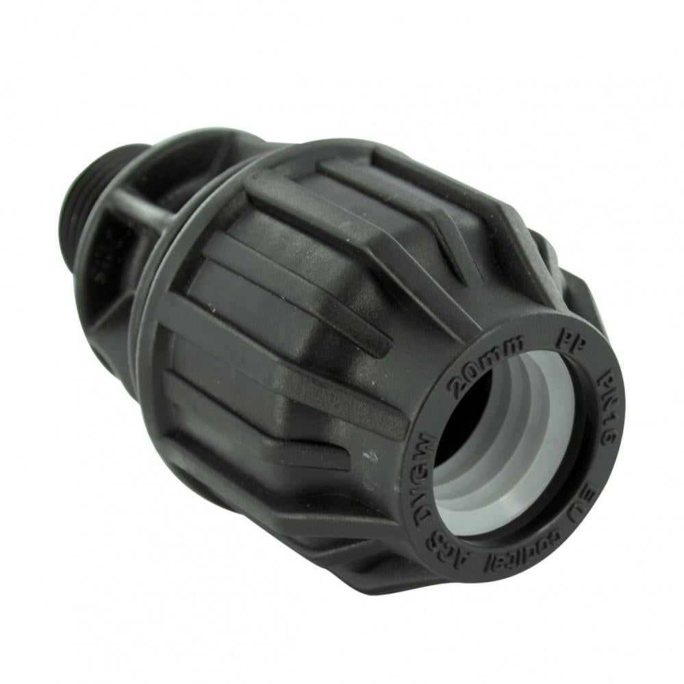 Raccordo diritto a compressione in plastica M 26 x 34 per tubo in ...