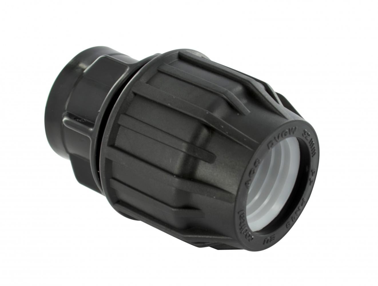 Raccordo diritto a compressione in plastica F 20 x 27 per tubo in ...