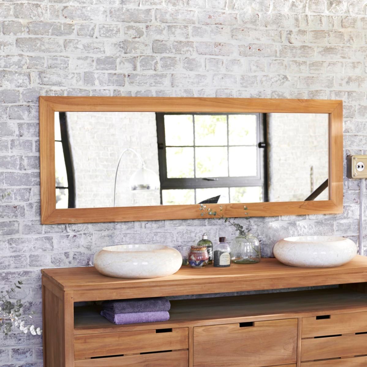 Tikamoon Specchio in teak massello 160x60 cm Tona | Leroy Merlin