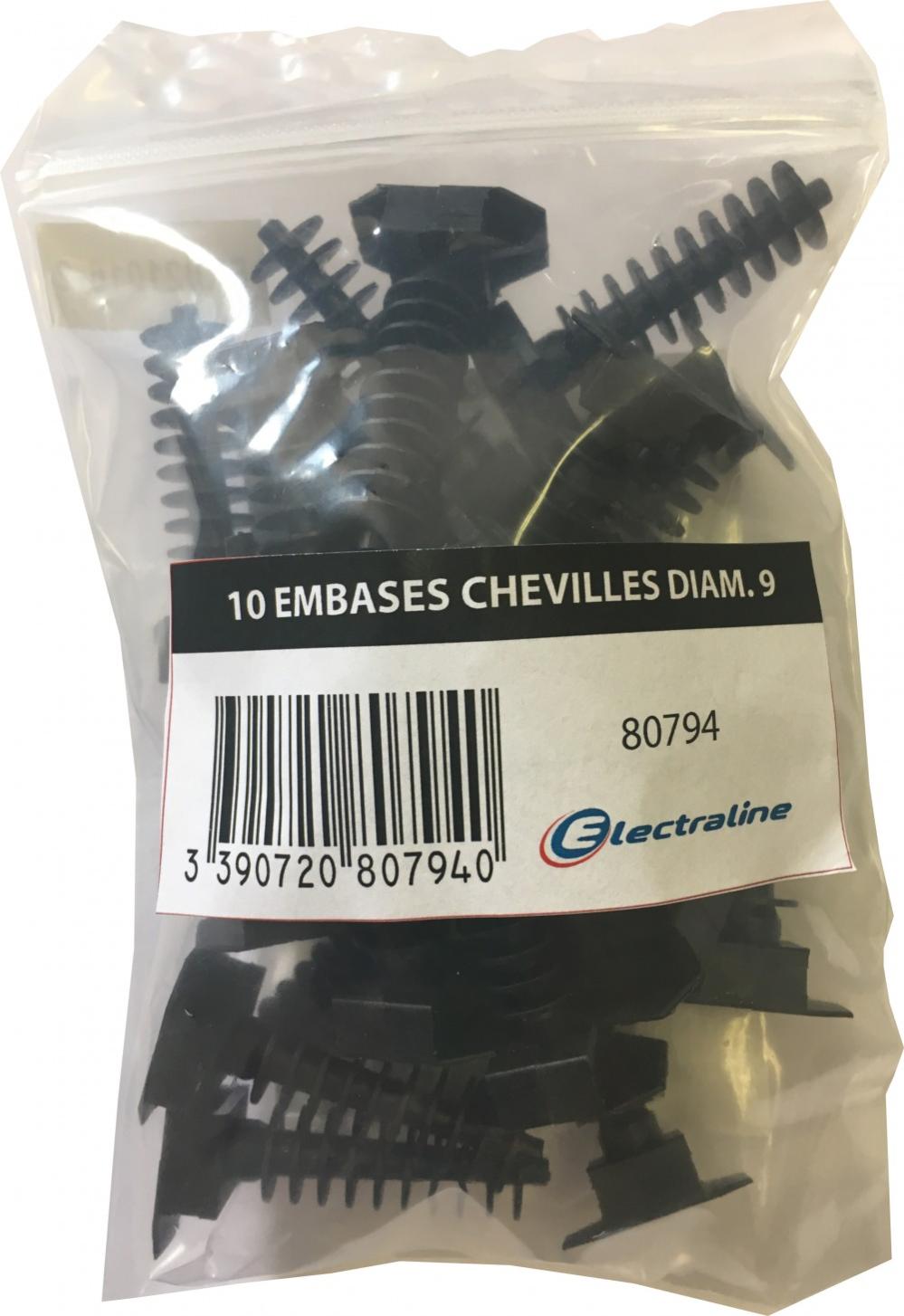 Juego de 10 bases de anclaje, L.9 mm | Leroy Merlin