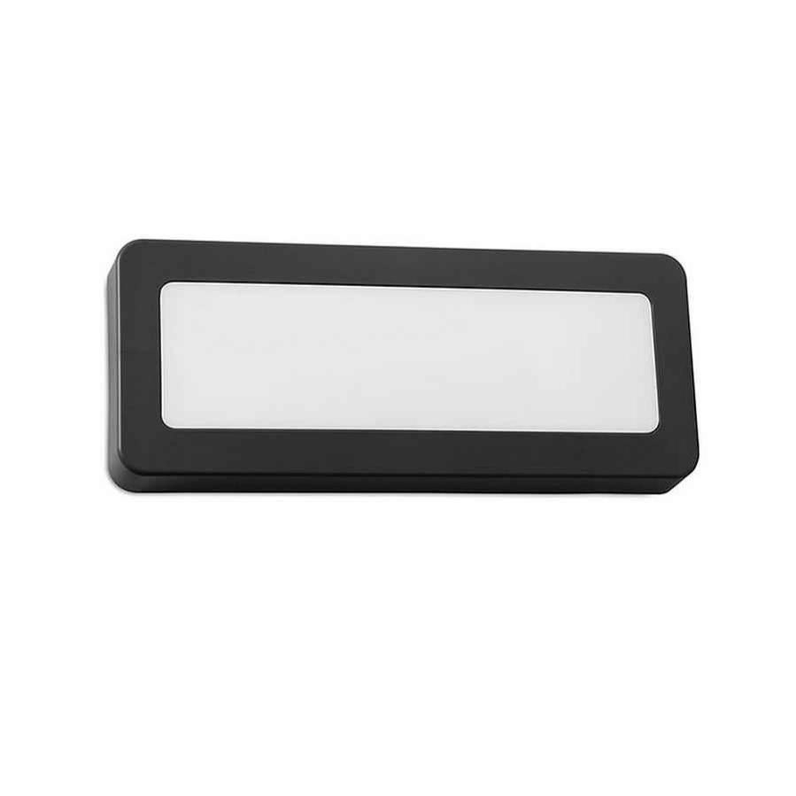 Aplique IP65 Rectangular modelo Grove Diffuser LED Negro FORLIGHT ...