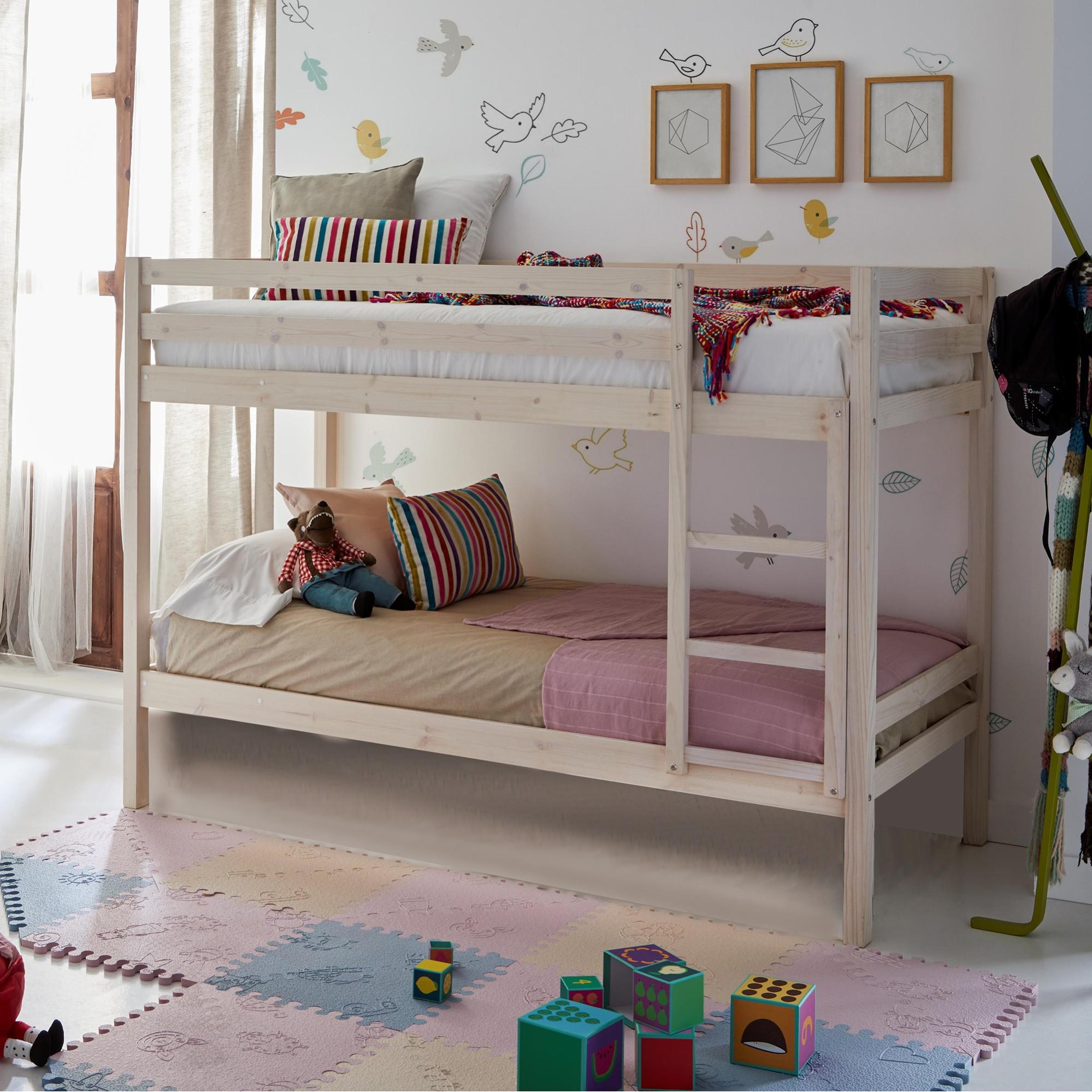 Letto a castello per bambini in legno Tiana 90x190/90x190cm - SOLO ...