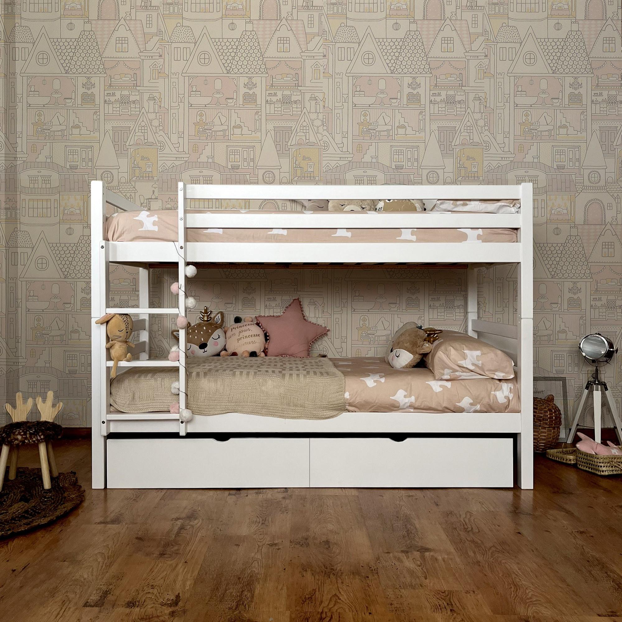 Litera infantil blanca Isabela 90x195cm - LA LITERA + LOS 2 CAJONES ...