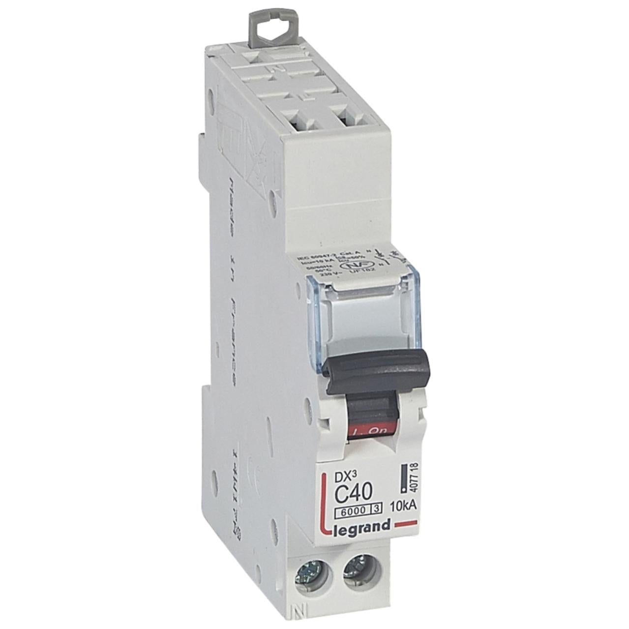 Disjoncteur 40a 10ka courbe c phase neutre legrand dx3 auto / vis ...