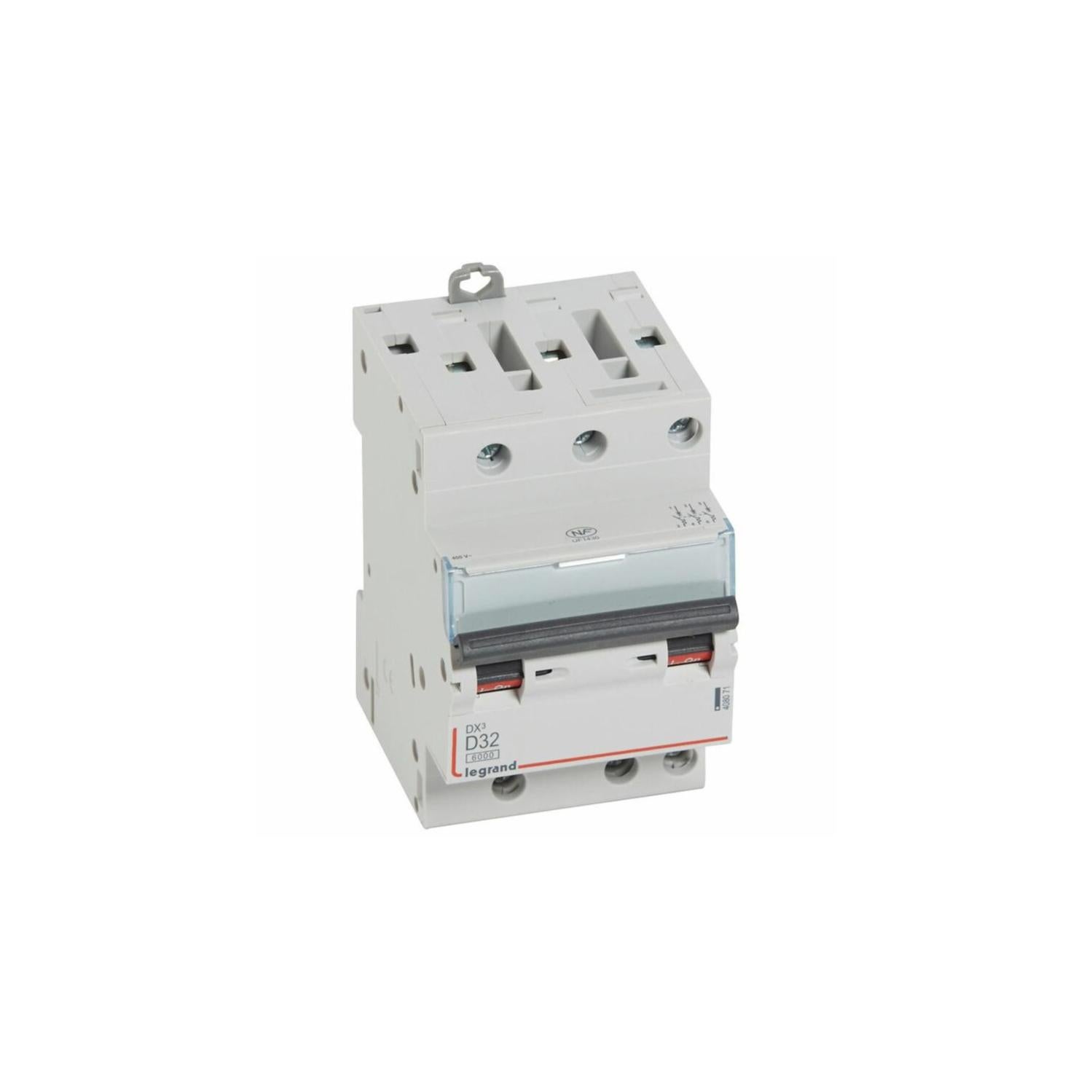 408071 Disjoncteur tripolaire 32A - 3P Courbe D - 6/10kA - À vis ...