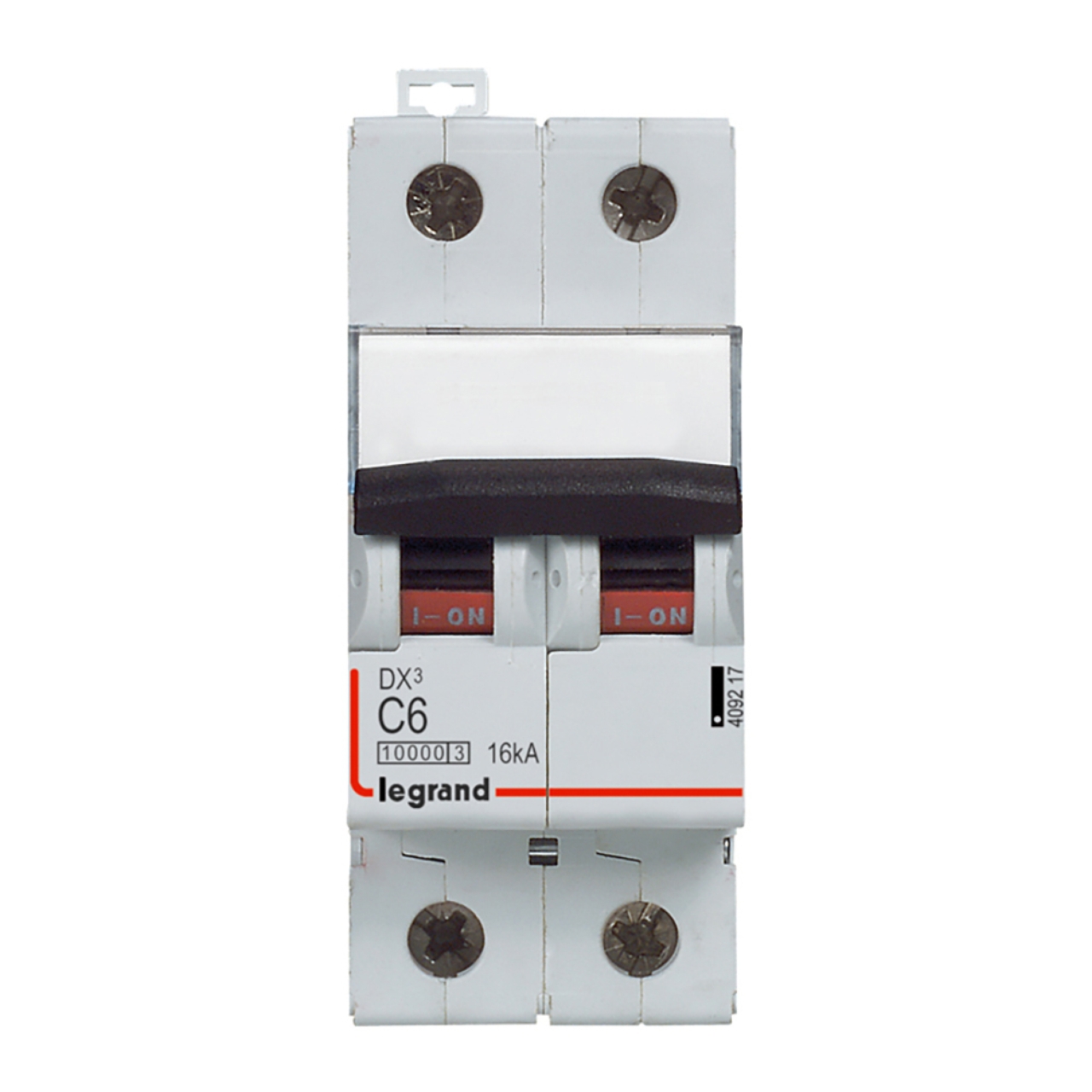 Disjoncteur - legrand dx3 - 2 pôles - 6a - courbe c - 16 ka - legrand 409217 | Bricoman