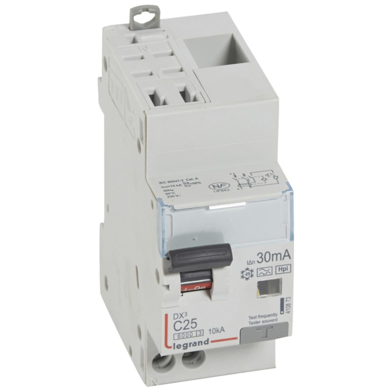 Disjoncteur différentiel legrand dx3 25a courbe c 30ma 2 poles type hpi - auto / vis | Bricoman