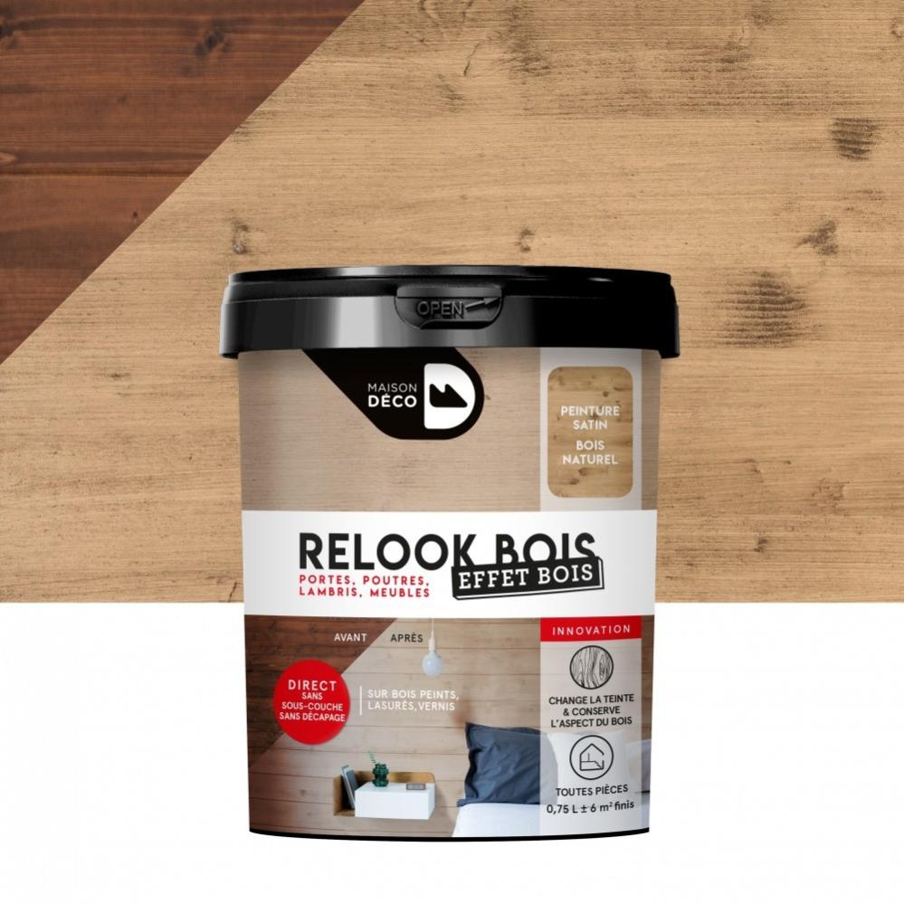 MAISON DECO barniz para madera interior relook madera, 0,75 l, madera ...