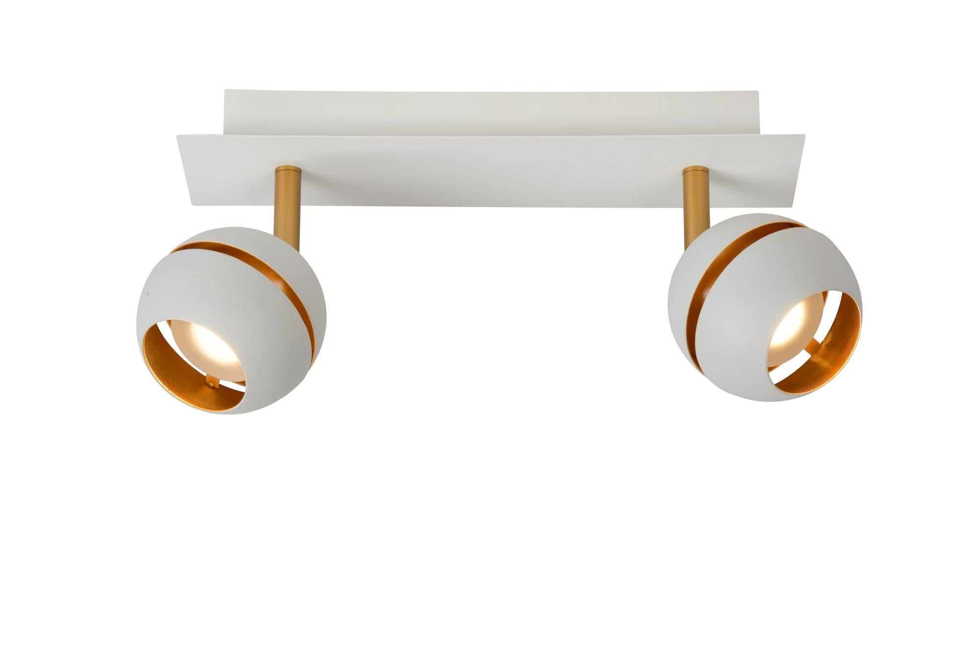 Lucide BINARI - Spot plafond - LED - 2x4,5W 2700K - Blanc | Leroy Merlin