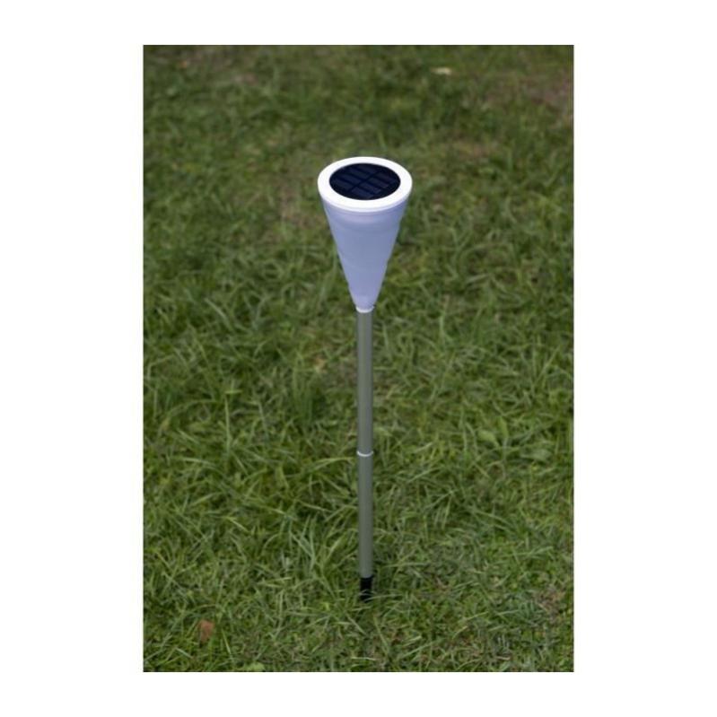 LUMISKY Balise lumineuse solaire LED - 10x10x72,7cm - Blanc froid ...