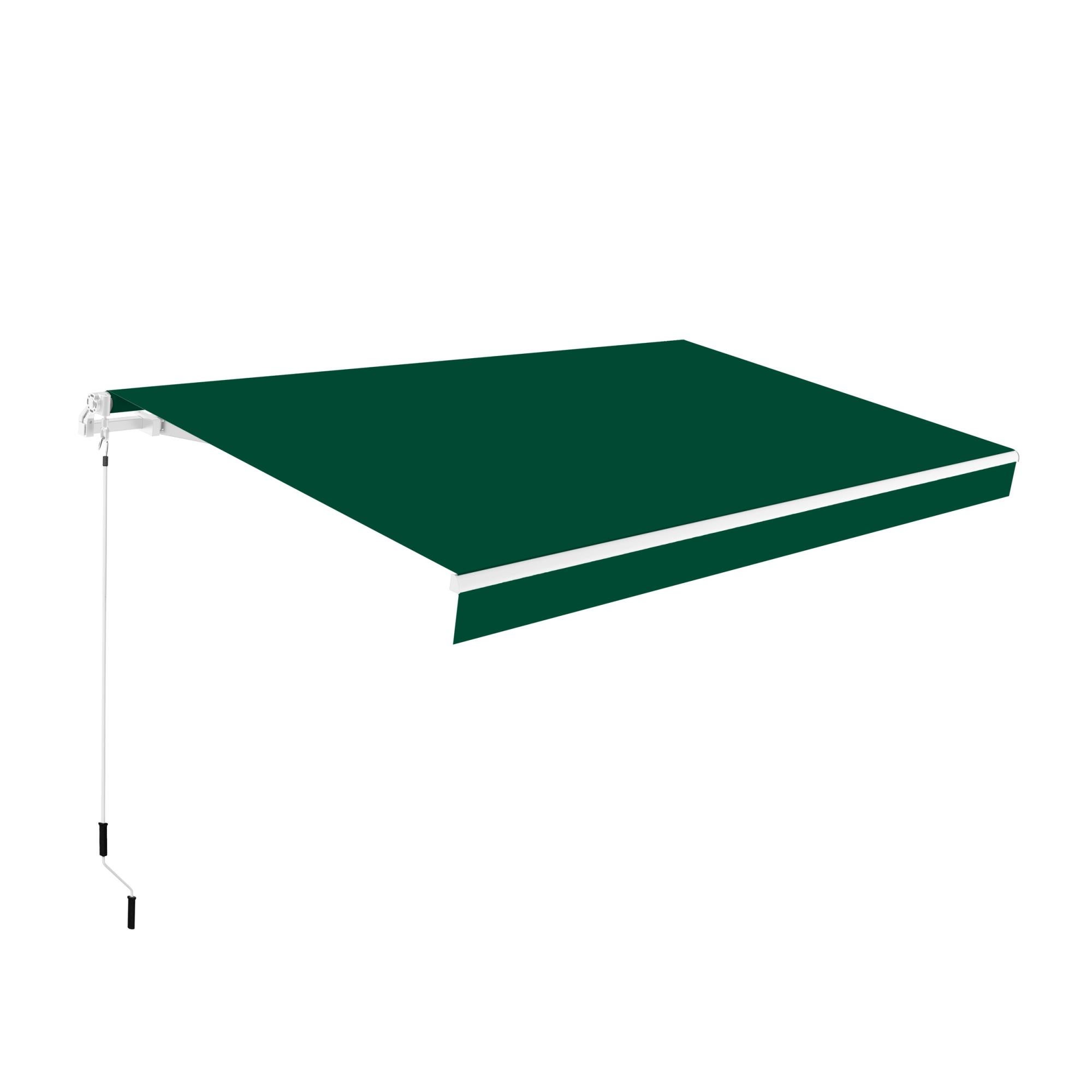 Toldo Exterior Enrollable 3x2 Verde - Lona Poliéster – Estructura ...