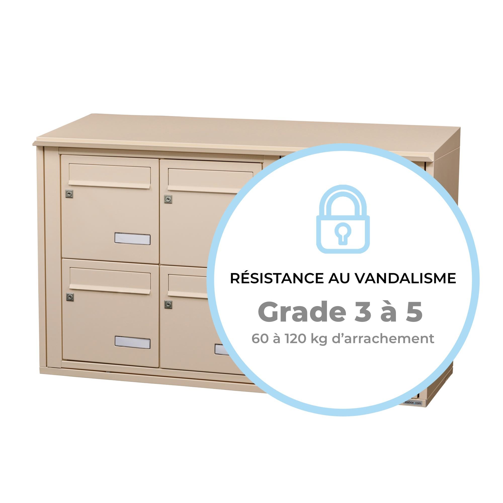 Bloc collectif leabox.com, 3x2, grade 3, simple face, Extérieur ...