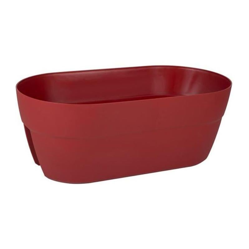 Eda Jardiniere Cavaliere Cancun 55 cm - Volume 19,5 L - Per Rambardes e balconi - Rosso Ruby ...