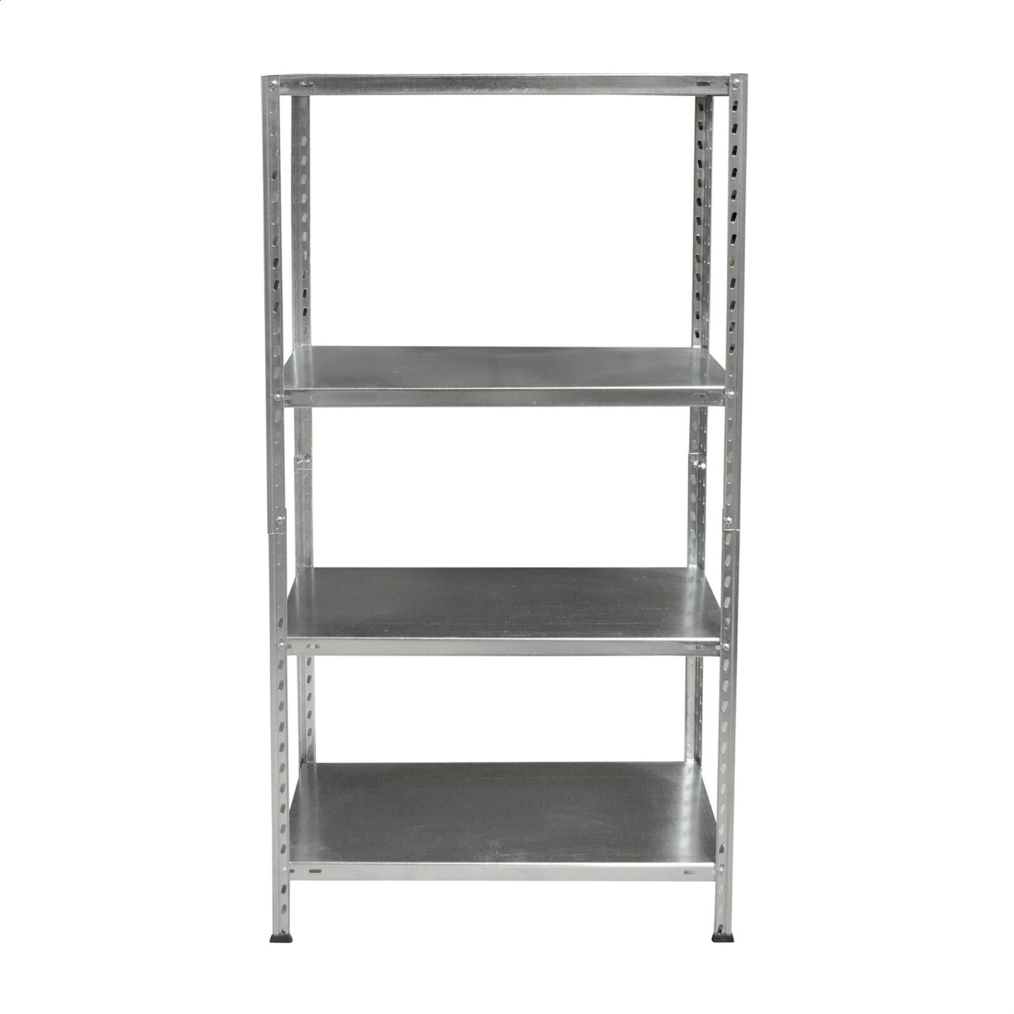Scaffalatura metallica in colore metallizzato con 4 ripiani (L:70 x P ...
