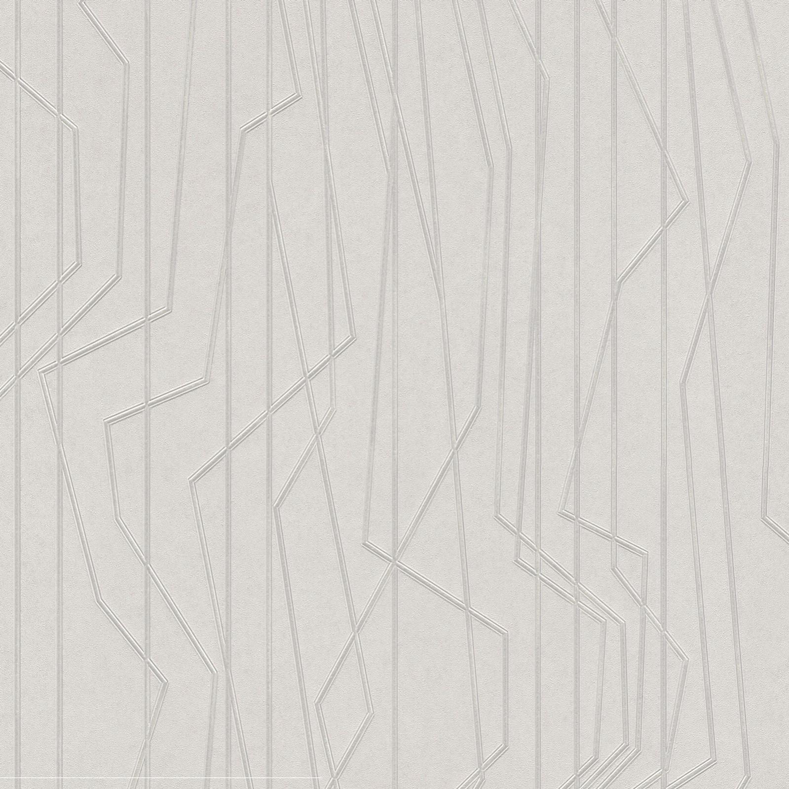 Carta da parati grigio chiaro e scuro con stampa retrò Carta da parati ...