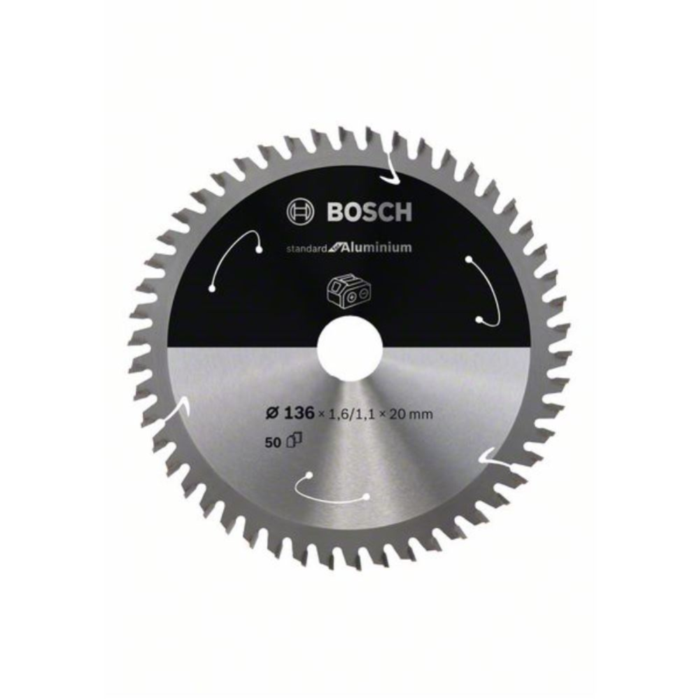 Hoja de sierra circular estándar para aluminio, 136x1.6 / 1.1x20, 50 ...