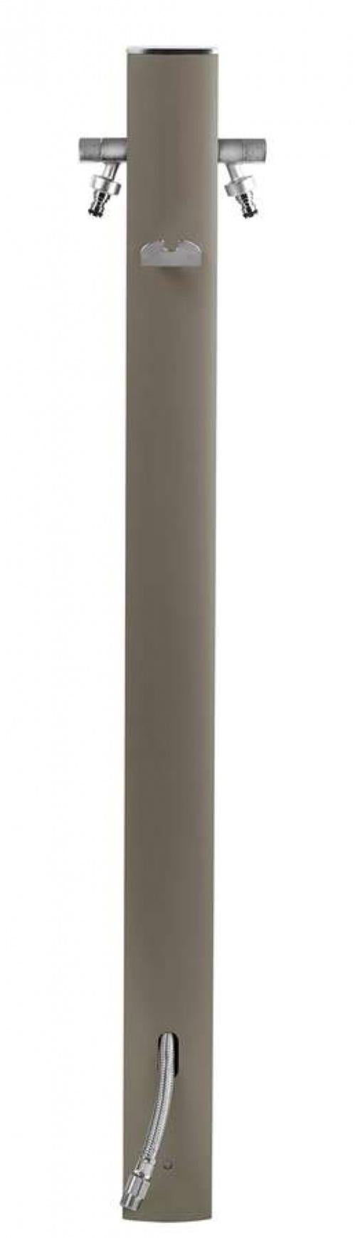 TOTEM columna de agua gris paloma - 120 cm - Aluminio - Válvula doble ...